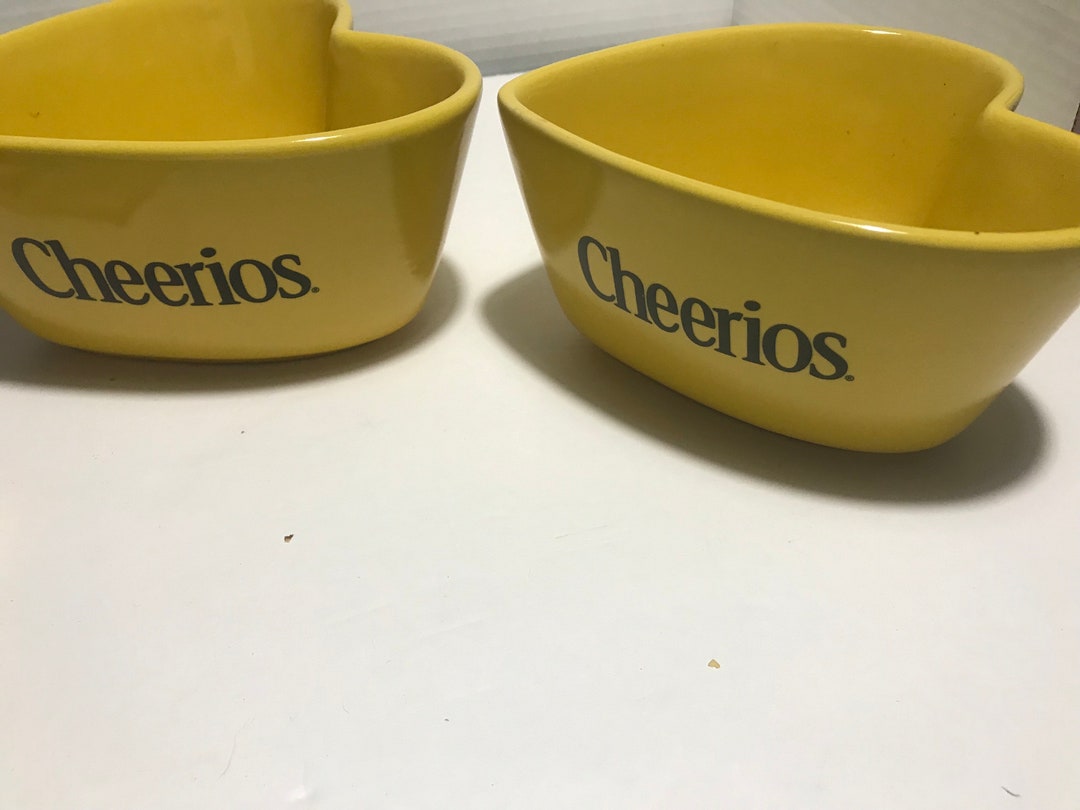2003 Cheerios Heart Shaped Cereal Bowls Set of 2 - Etsy