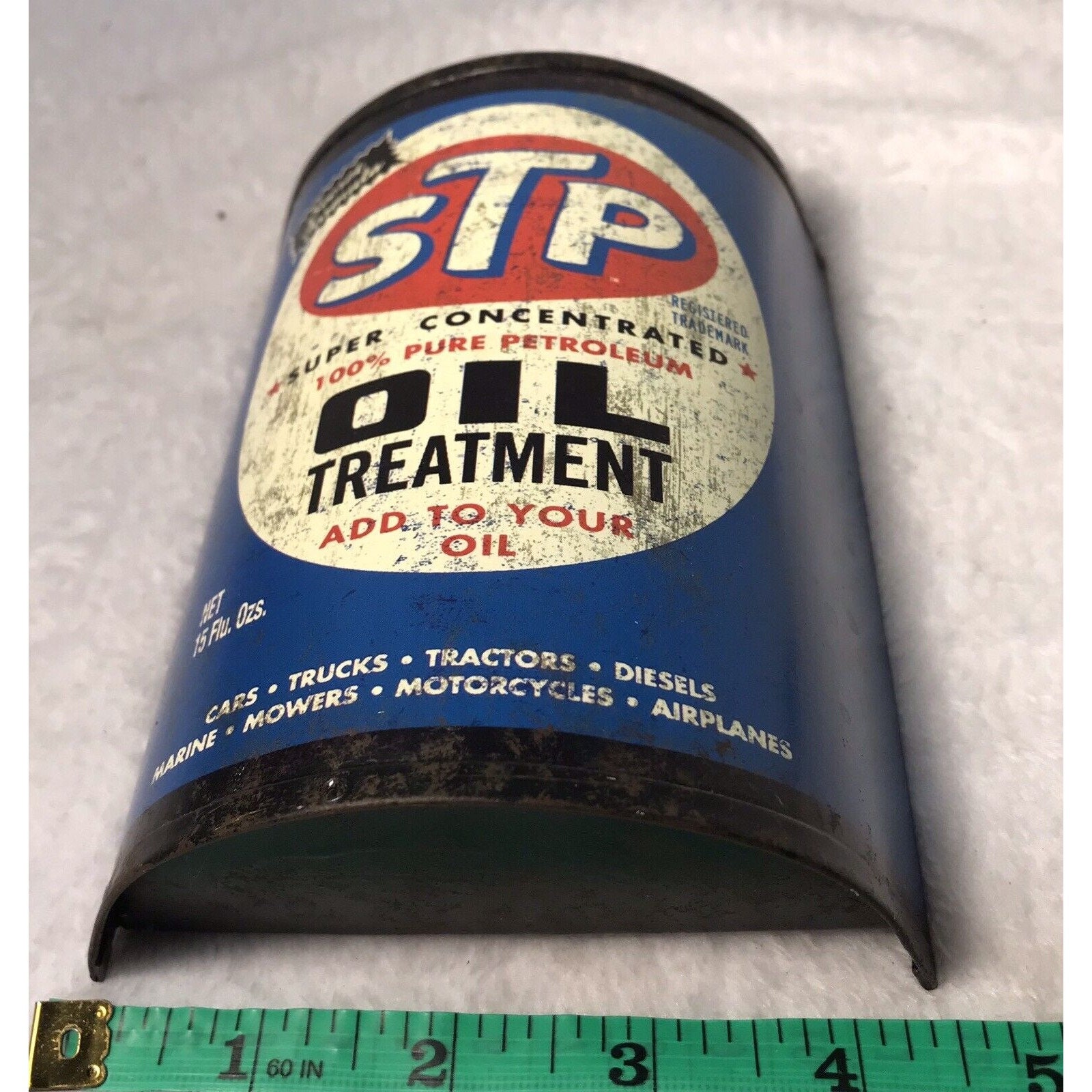 Vtg Style STP Oil Treatment Oil Can Metal Wall Decor, Man Cave or Shop ...