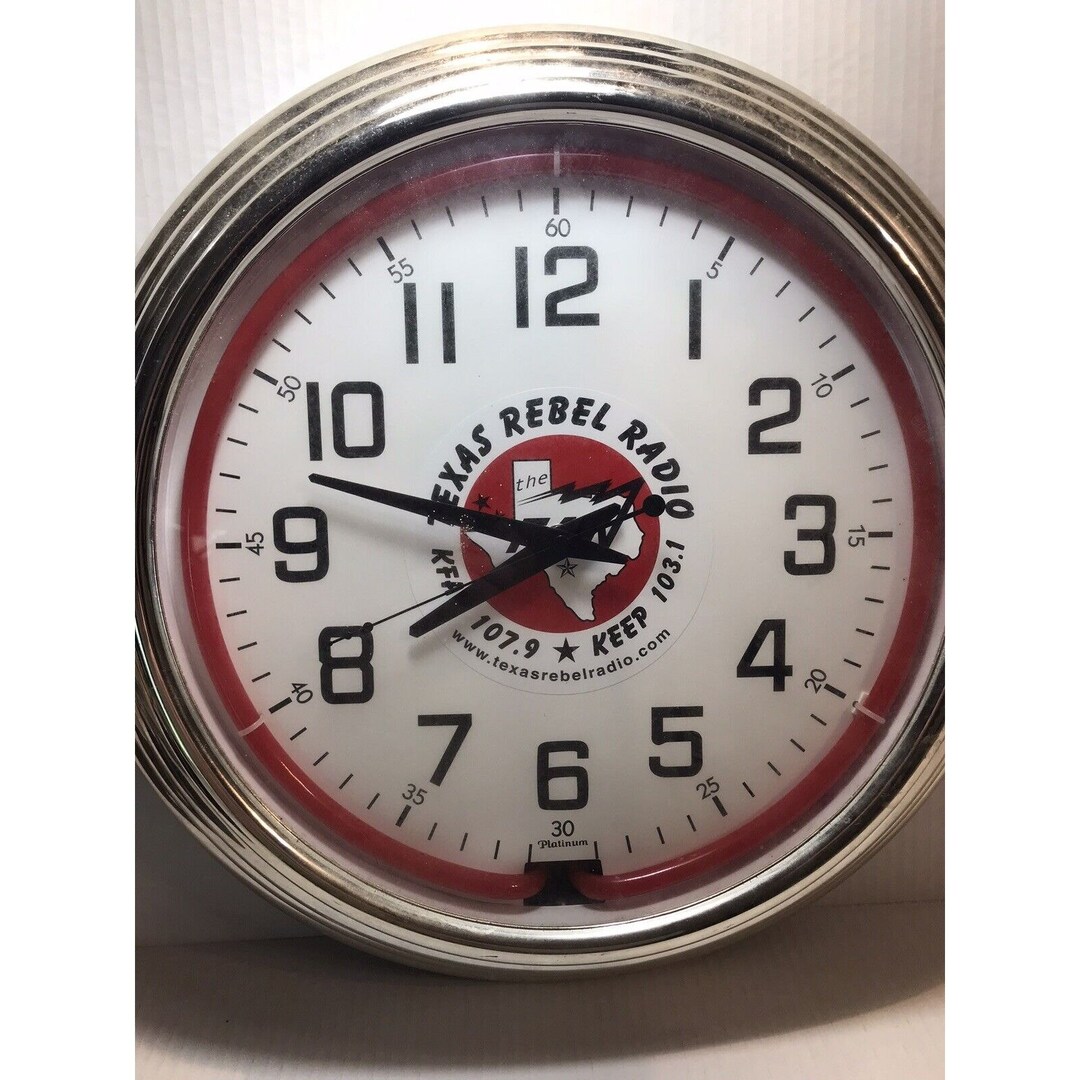 Texas Rebel Radio Station. KFAN 107.9 Wall Clock - Etsy