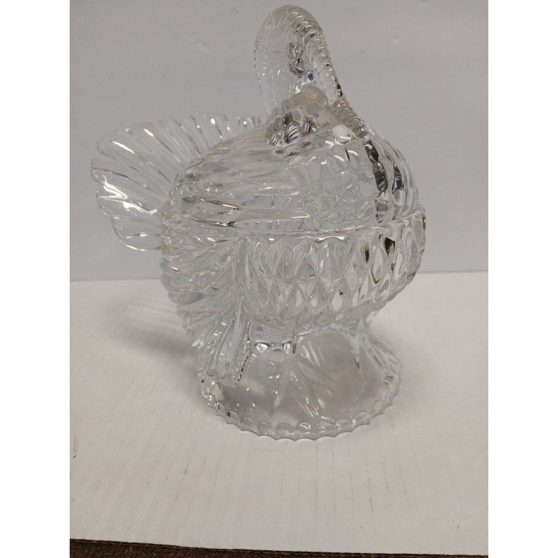 Shannon Designs of Ireland Lead Crystal Turkey Lidded Candy Dish Czech ...