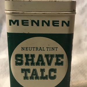 Mennens Shave Talc for Men Vintage Tin - Etsy