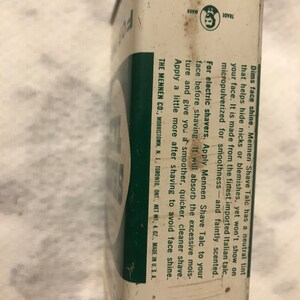 Mennens Shave Talc for Men Vintage Tin - Etsy