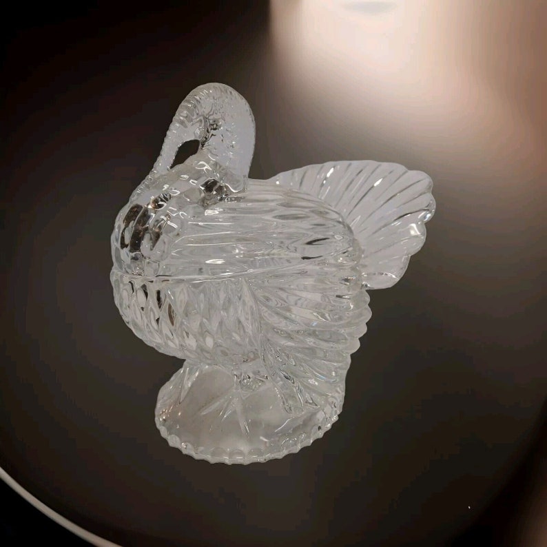 Shannon Designs of Ireland Lead Crystal Turkey Lidded Candy Dish Czech ...