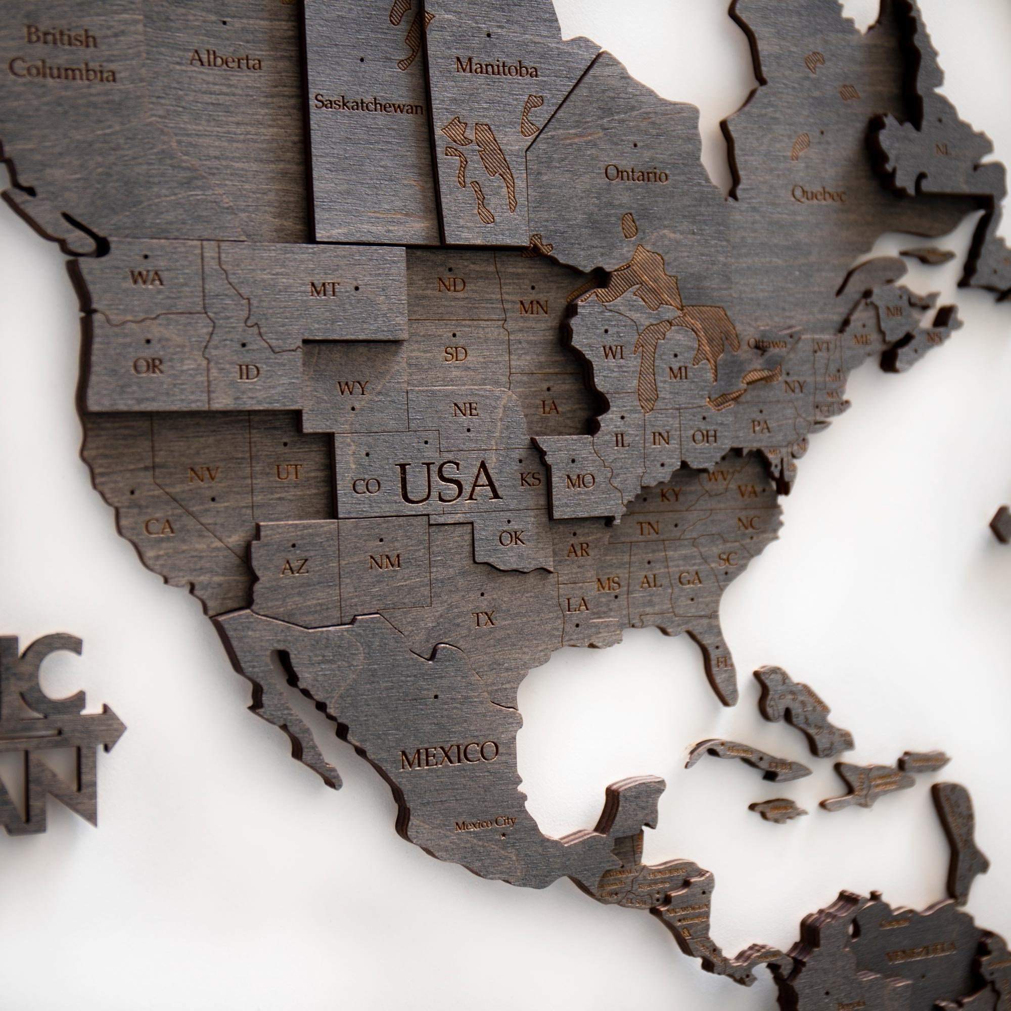 3D Wooden World Map, Wall Art Decor, Office Decor, Housewarming and ...