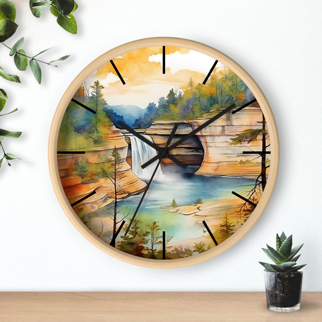 Cuyahoga Valley National Park Clock. Wooden Wall Clock, Silent Wall ...