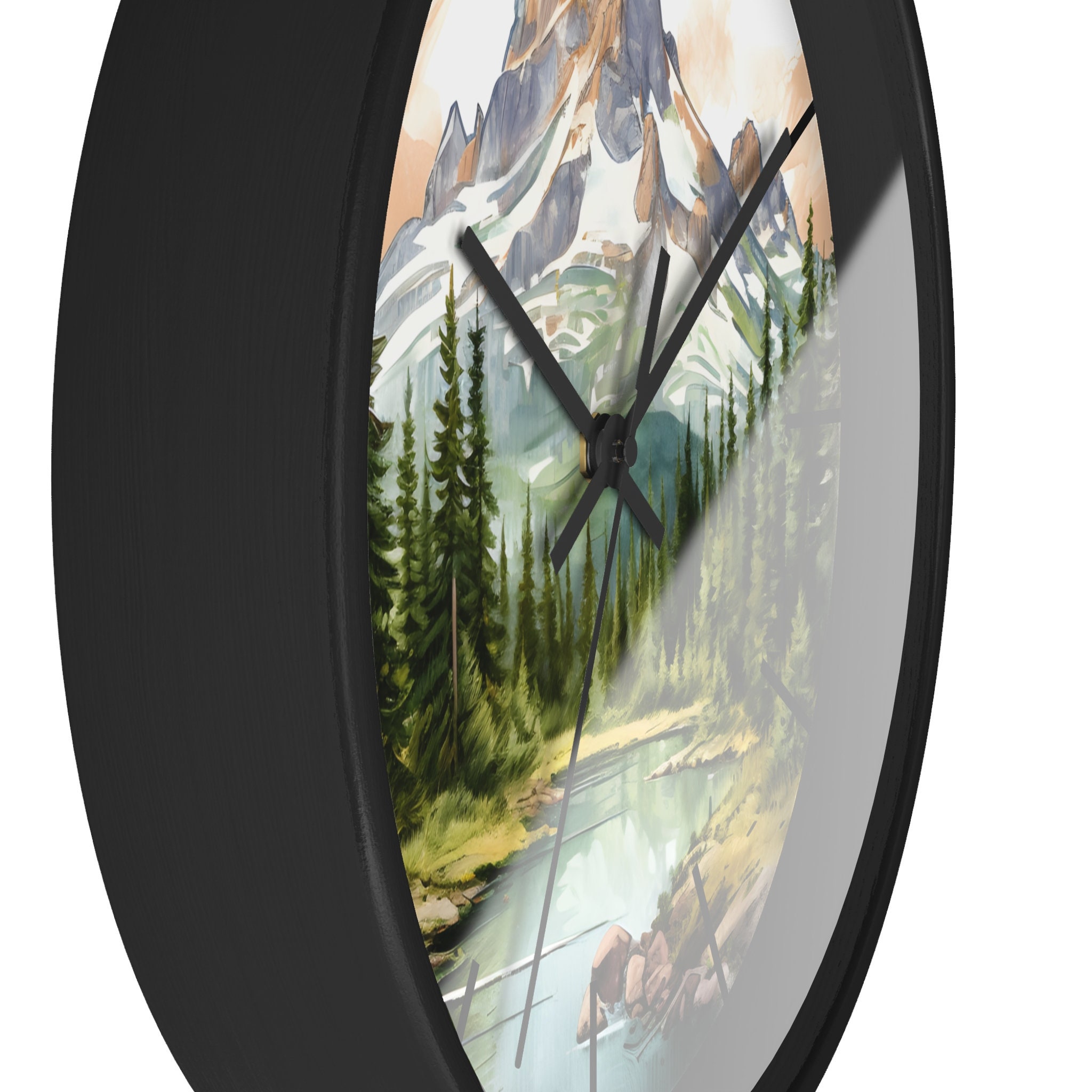 Glacier National Park Clock. Wooden Wall Clock Silent Wall - Etsy
