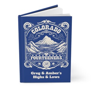 Personalized Colorado 14er Checklist Journal With Whiskey Label Design ...