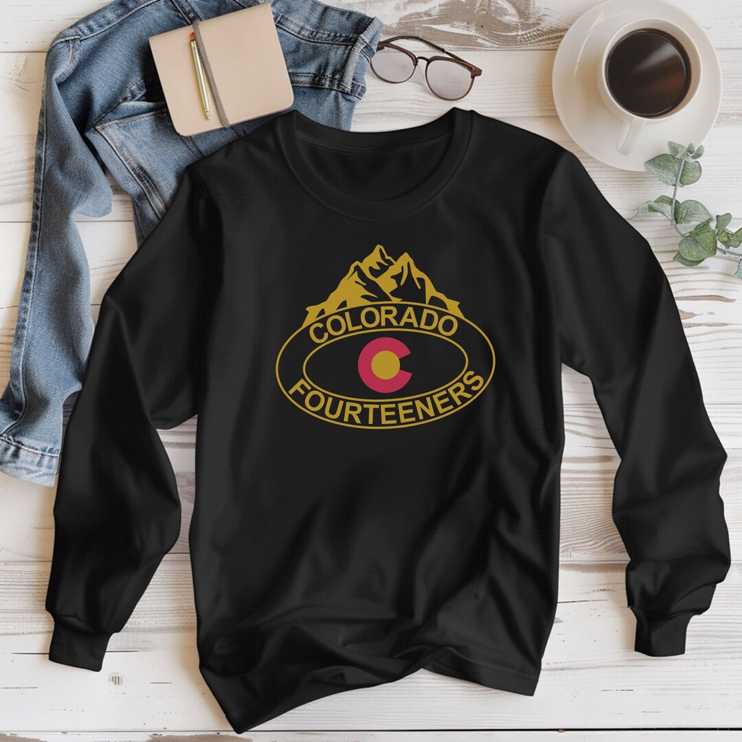 Colorado 14ers Checklist Long Sleeve Tee, Colorado Logo on Front ...