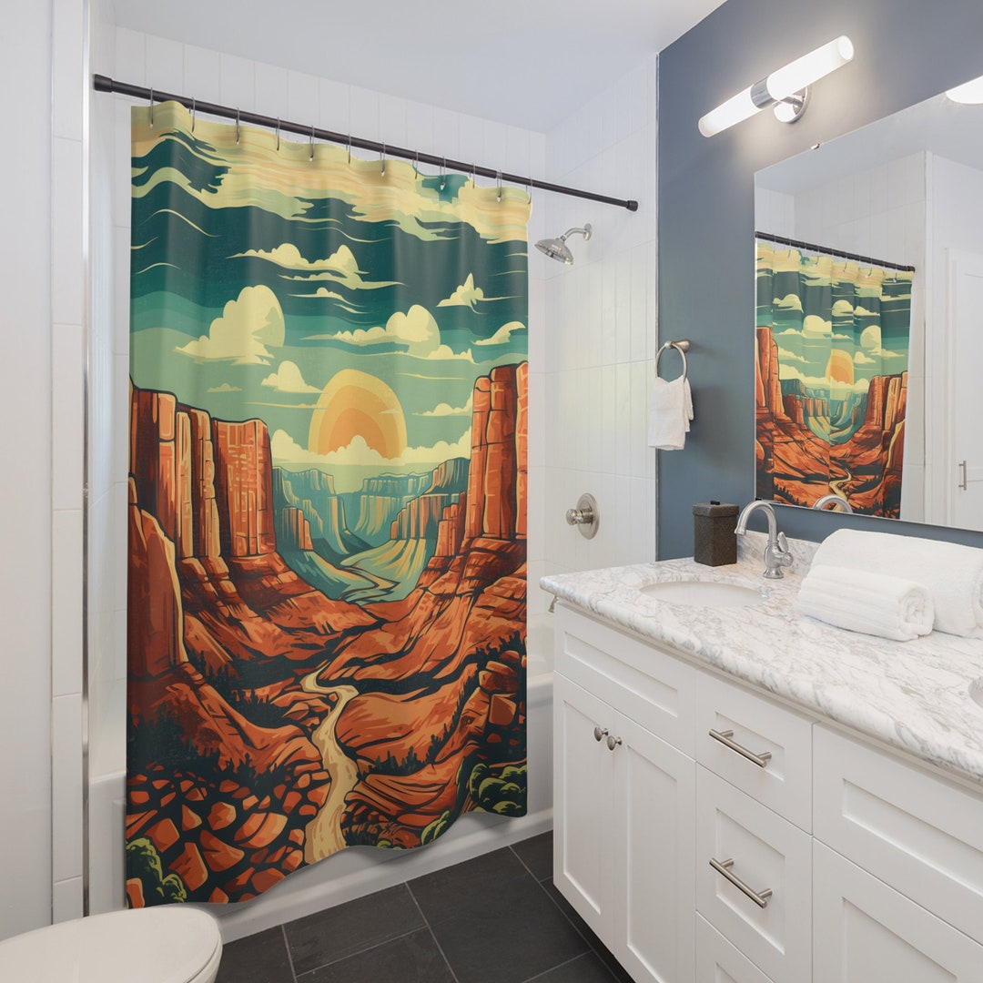 Grand Canyon National Park Shower Curtain, Outdoorsy Bath Decor, WPS ...