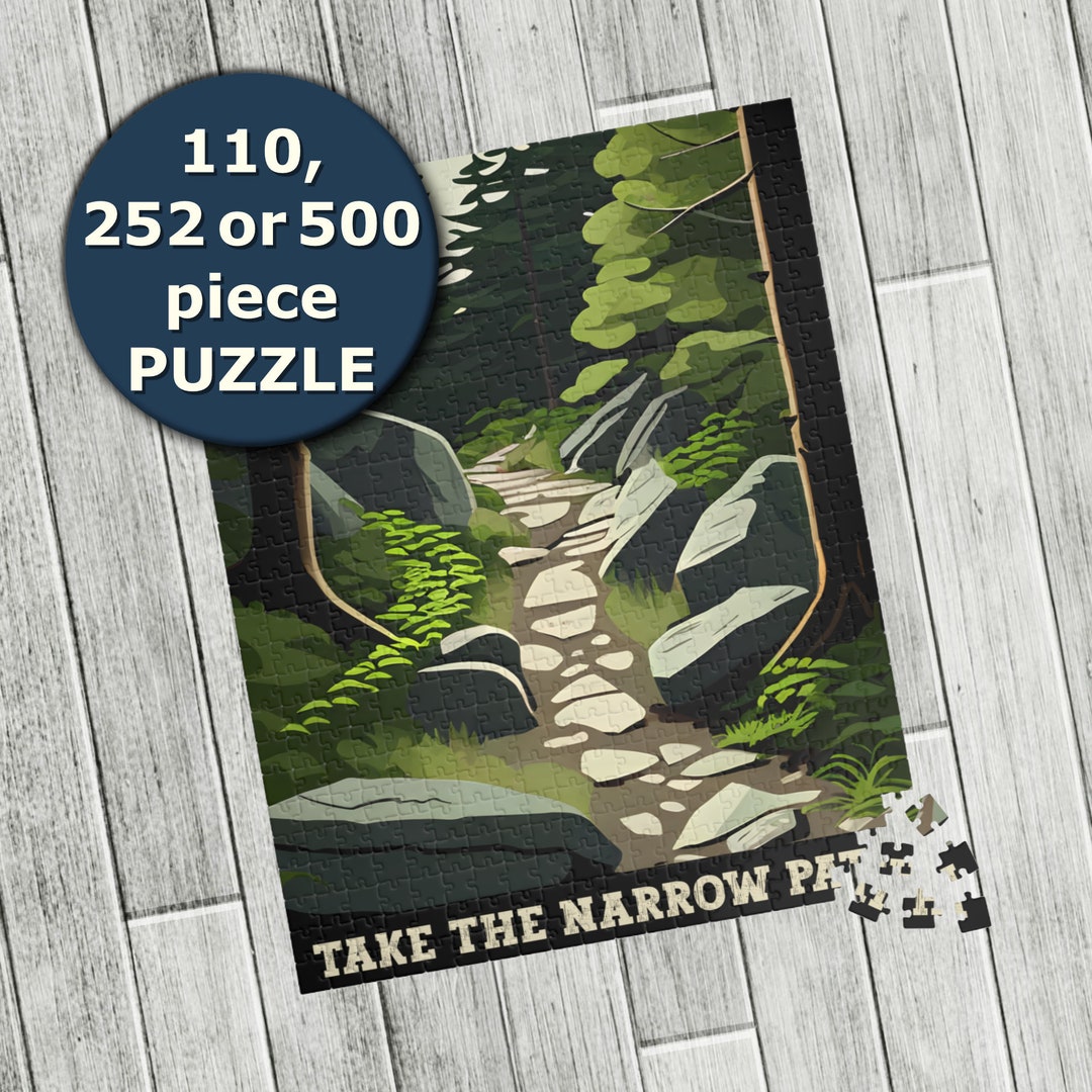 Forest Path Puzzle: Take the Narrow Path Gift for Hikers, and Nature ...