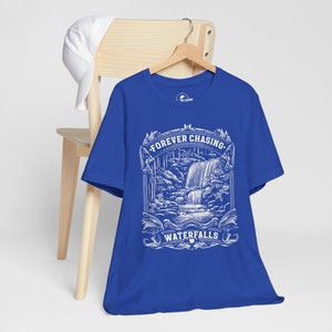 Chasing Waterfalls Tee, Whiskey Label Design With Cascades. Great Gift ...