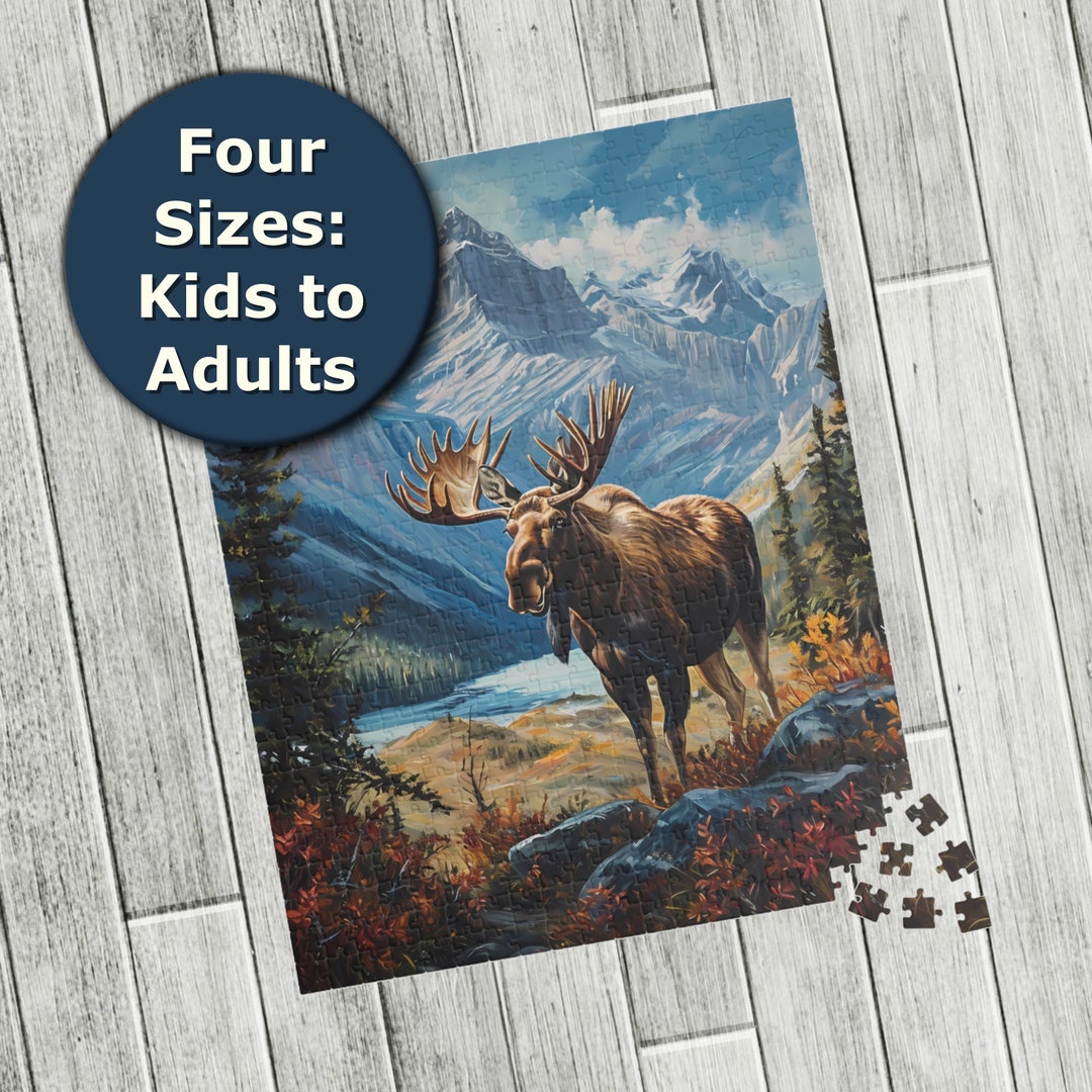 Moose Puzzle. Unique Jigsaw Puzzle With Beautiful Outdoors Scene in ...