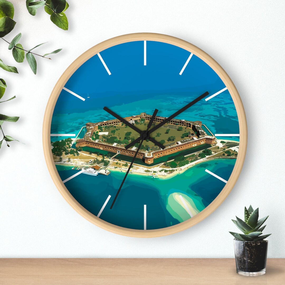 Dry Tortugas National Park Clock. Fort Jefferson Florida, Wooden Wall ...