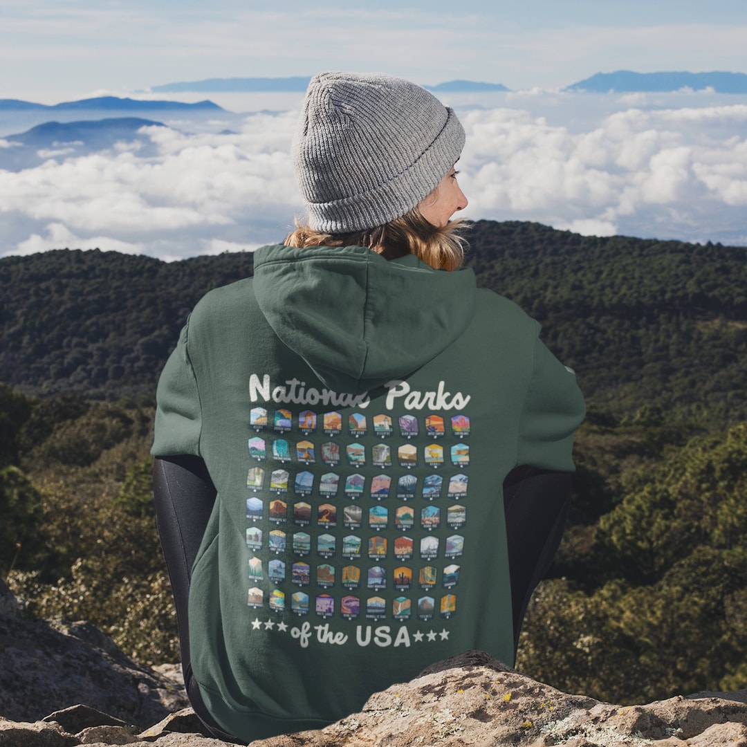 National Parks Hoodie, Checklist Hooded Sweatshirt US National Park ...
