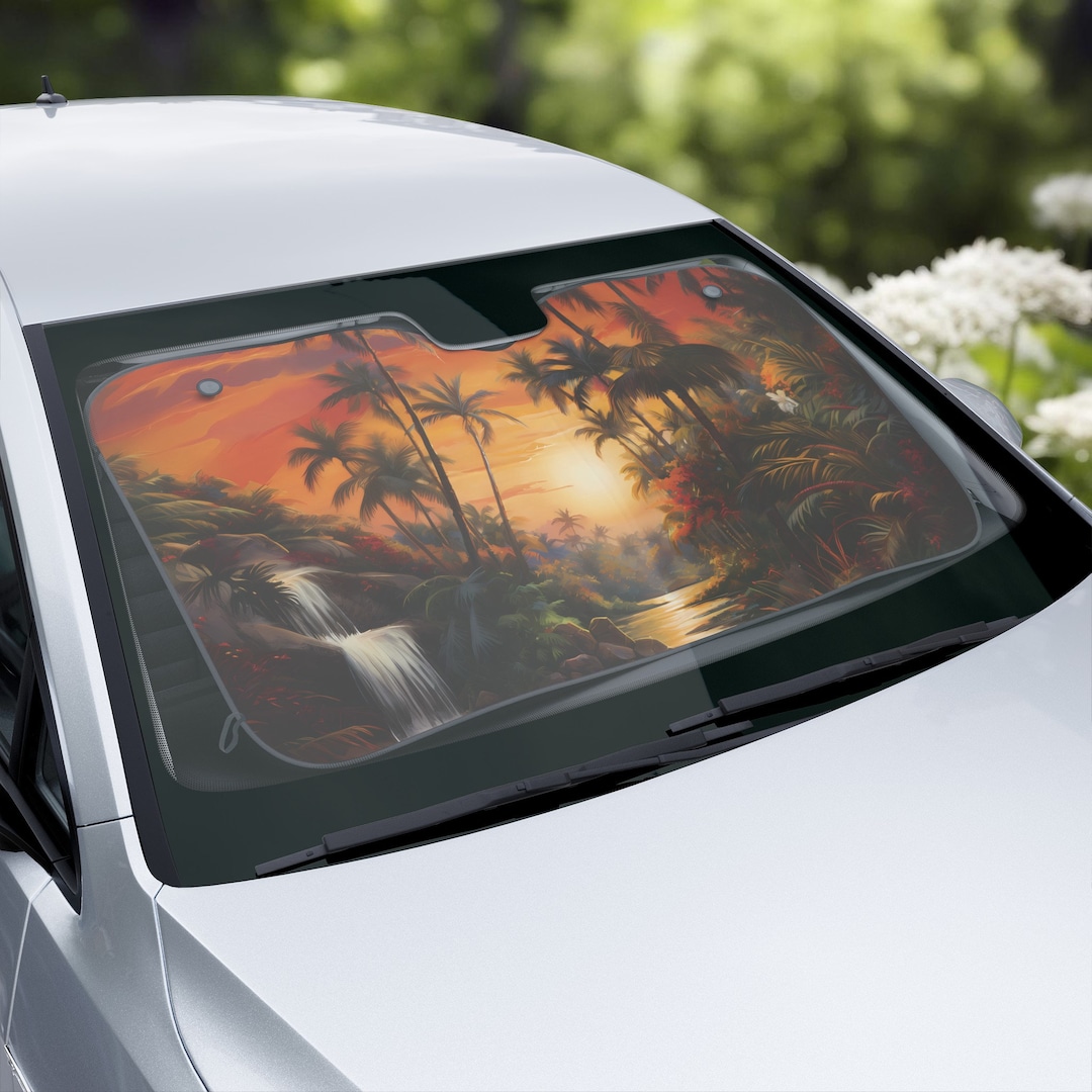 Tropical Paradise Car Sun Shades, Stay Cool and Protect Your Interior ...
