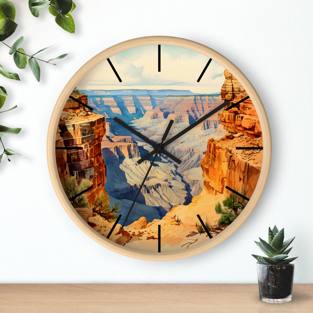 Grand Canyon Clock, Part of Our National Park Series. Wooden Wall Clock ...