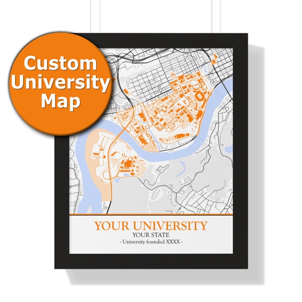 Custom College Map Graduation - Etsy
