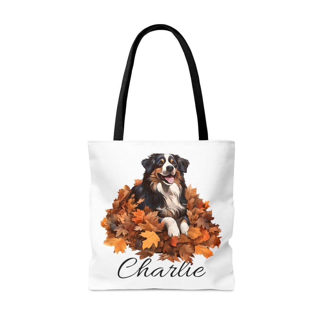 PERSONALIZED Australian Shepherd Tote Bag, Add Your Aussie's Name or ...