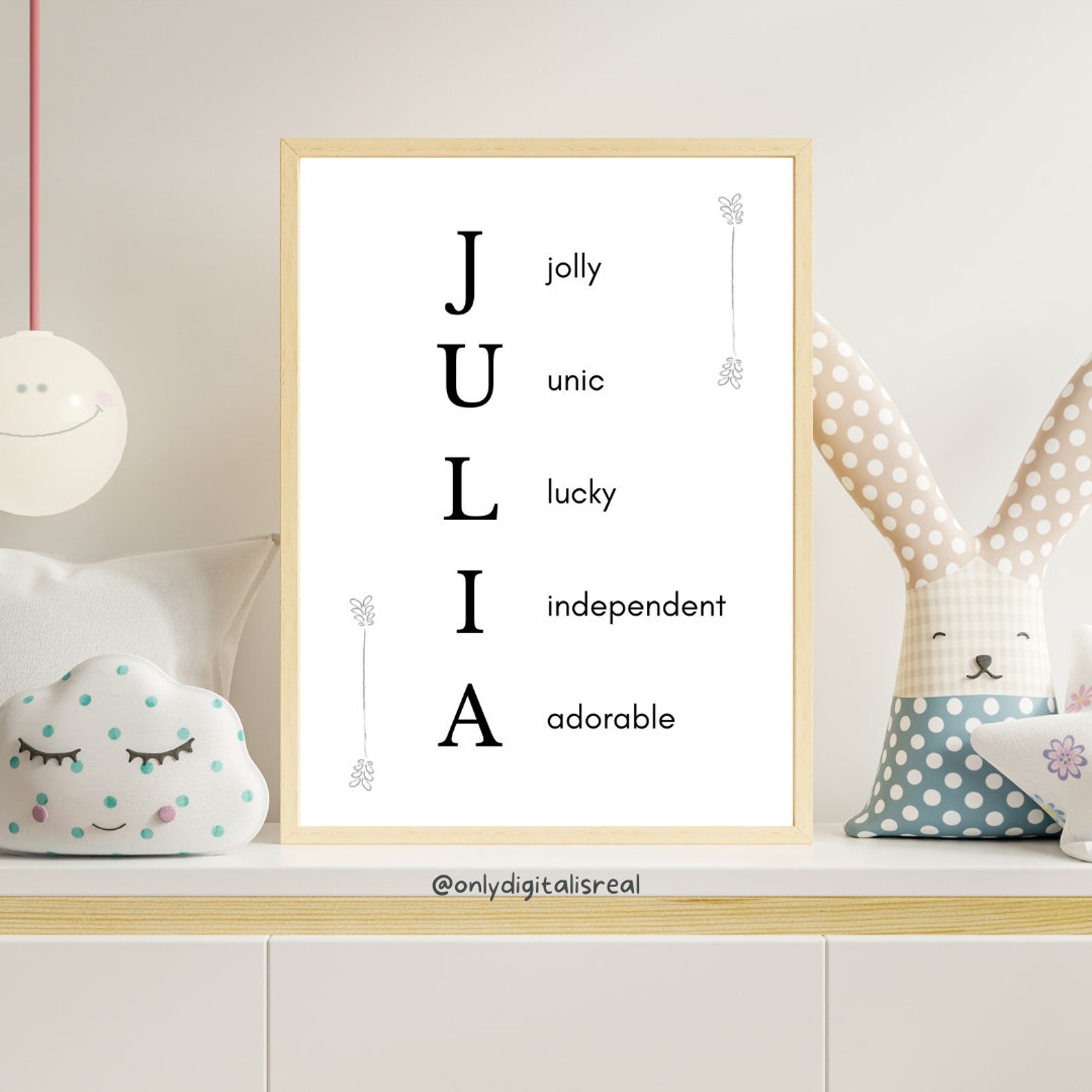 Julia Name Print | Personalised Name Printable | Printable Wall Art ...