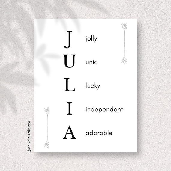 Julia Words