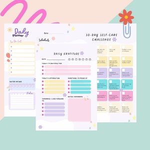 Cute Printable Student Daily Planner for Gratitude | Digital Organizer ...