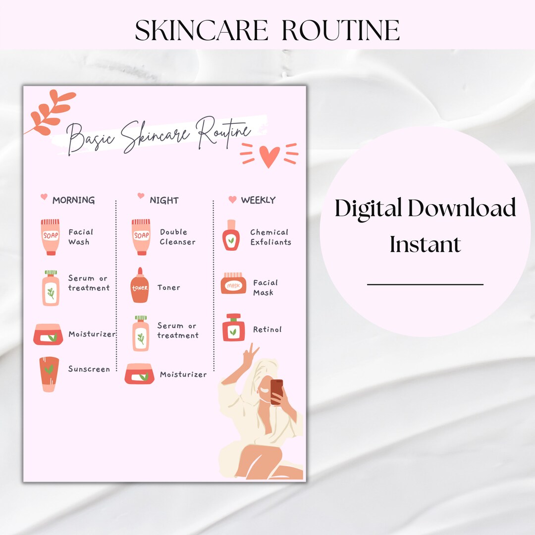 Printable Skincare Routine Skincare for Tween Teen Skincare Routine ...