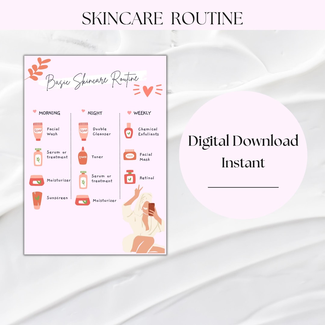 Editable Skincare Routine for Tweens & Teens | Basic Regimen ...