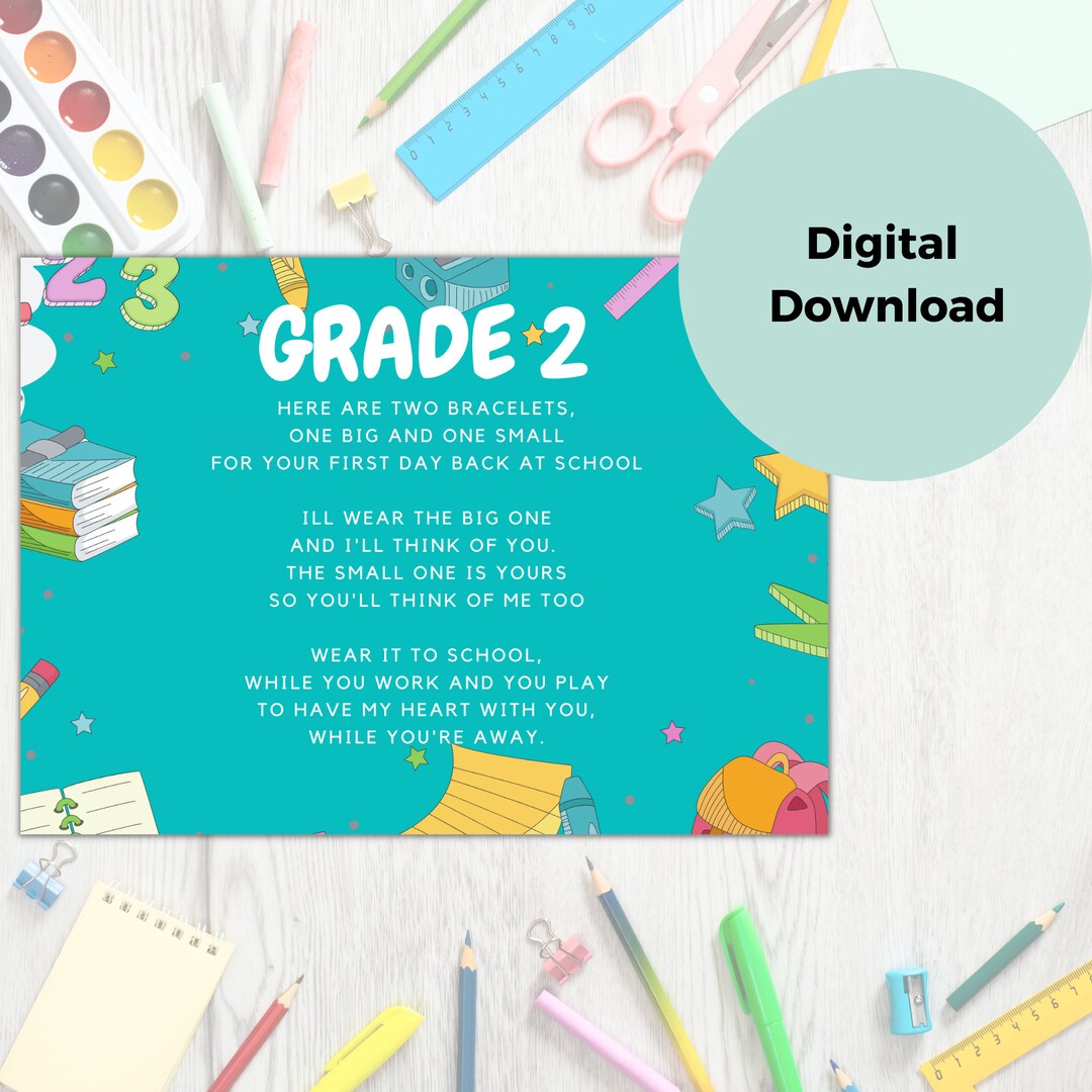First Day of School | Love Note | School Anxiety | Digital Download ...
