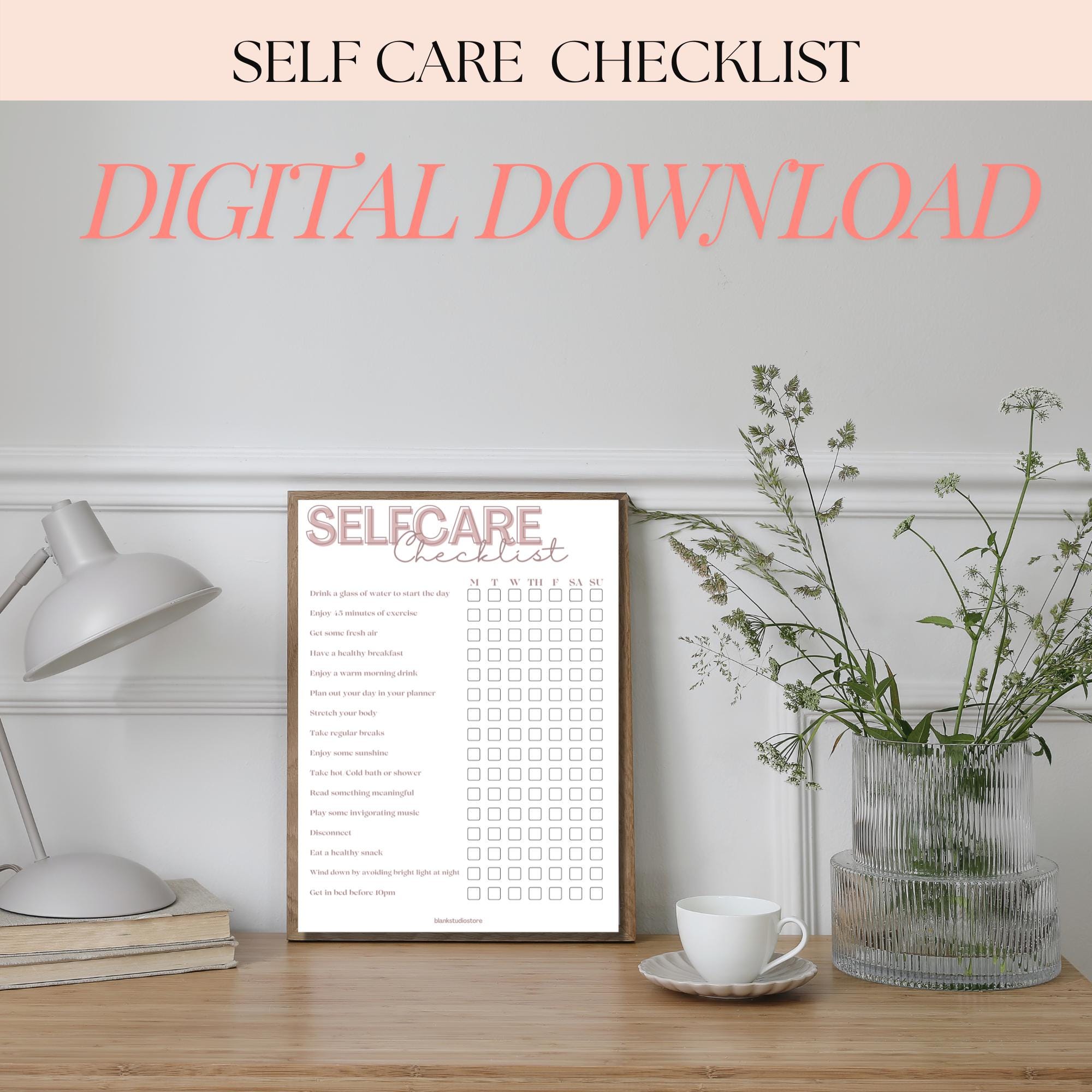 Self Care Checklist | Self Care Support | Self Care Planning |anxiety ...