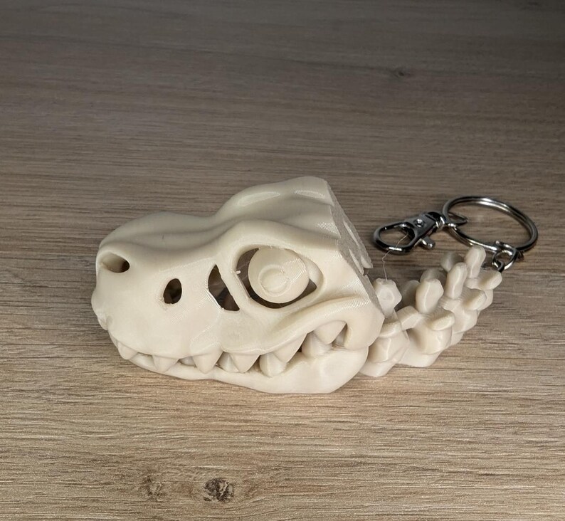 Flexi Factory T-rex Skull Key Chain - Etsy