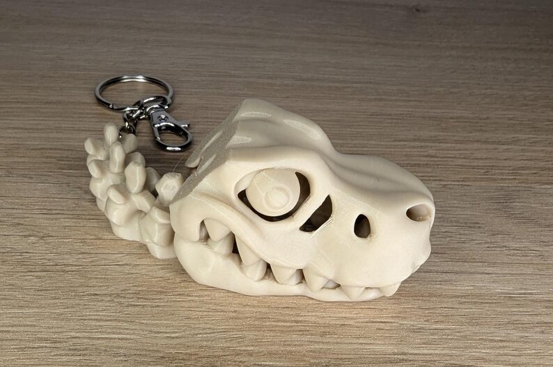 Flexi Factory T-rex Skull Key Chain - Etsy