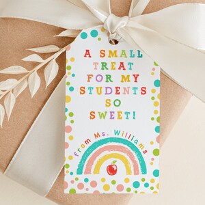 Teacher Gift Tag Back to School Gift Tag School Treat Tag School Gifts ...
