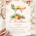 Christmas Cocktail Invite Christmas Party Invitation Template Holiday ...