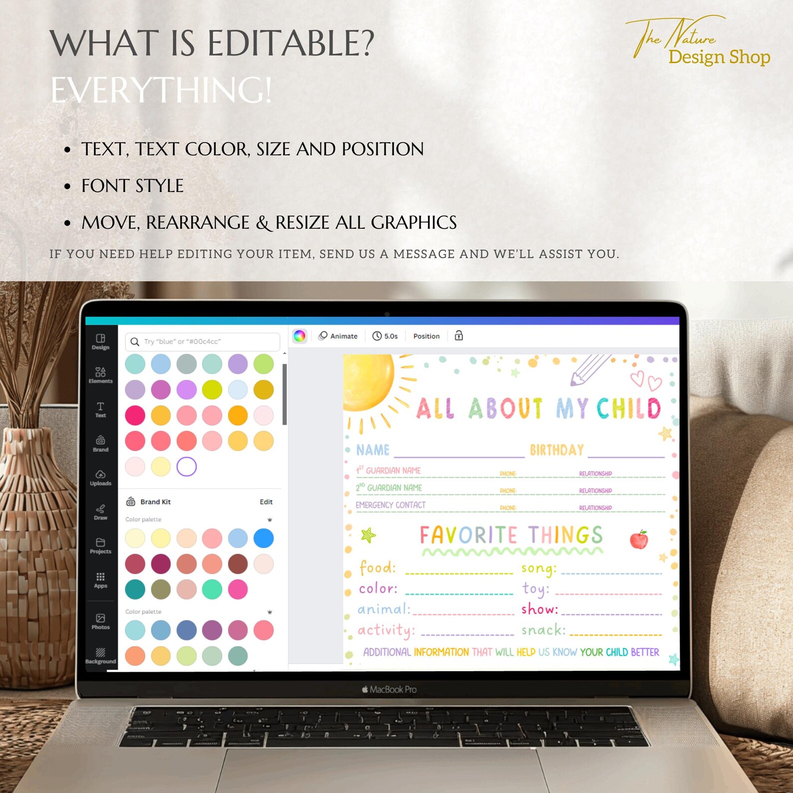 All About My Child Template All About My Child Form All About Me ...