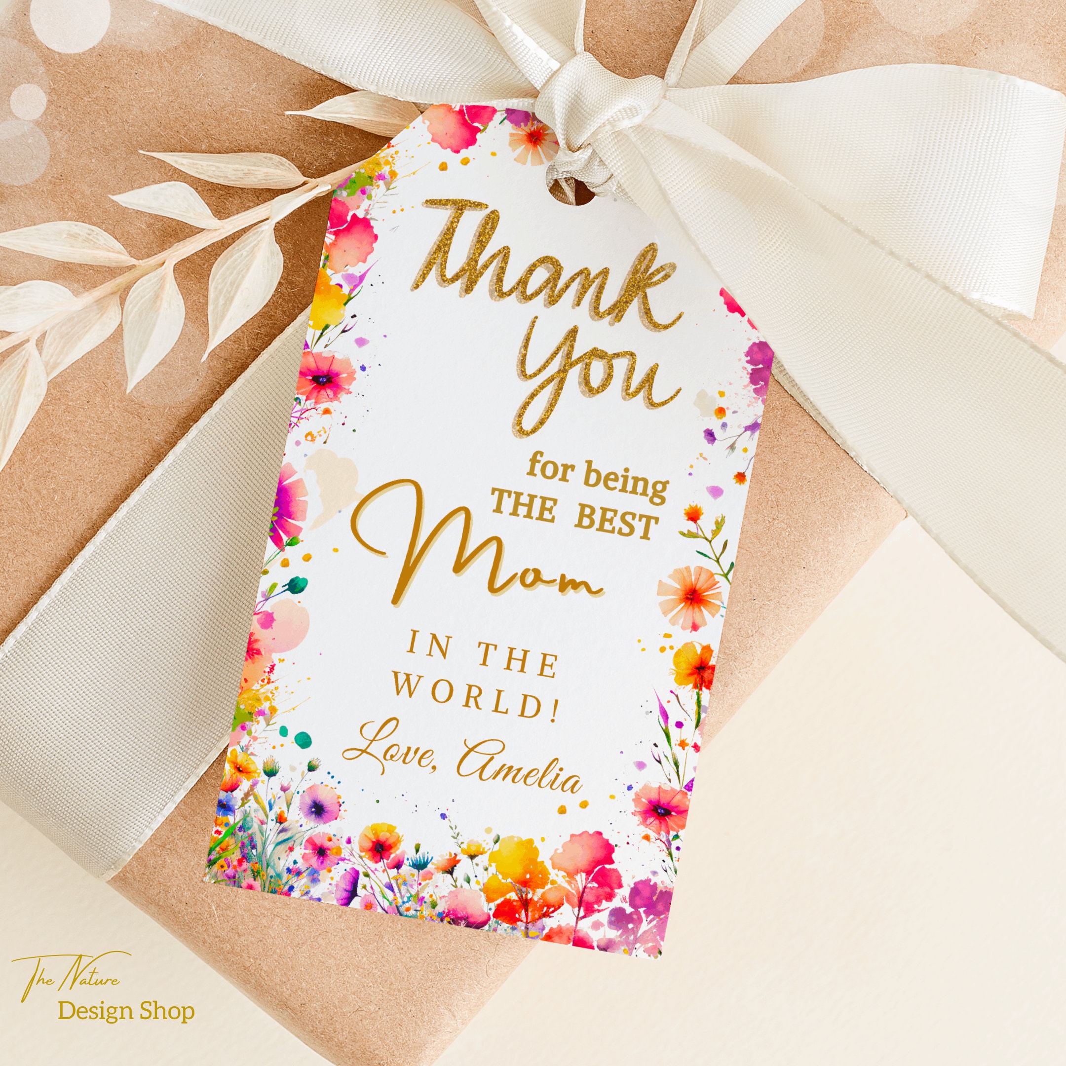Mothers Day Gift Tag Printable Best Mom Gift Tag Mom Day Gift Tag ...