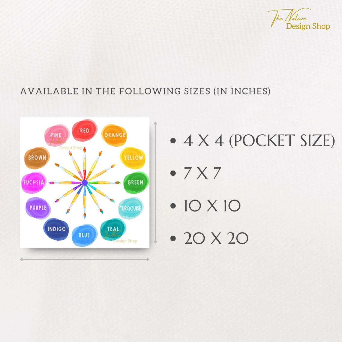 Color Names Chart Classroom Color Card Pre-school Color Palette ...