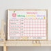 Editable Kids Money Chart Kids Pocket Money Chart Chore Chart Girls ...