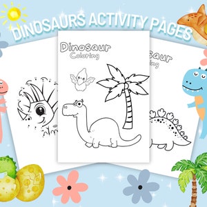 Dinosaur Activity Pages Dinosaur Printables Dinosaur Coloring Dinosaur ...