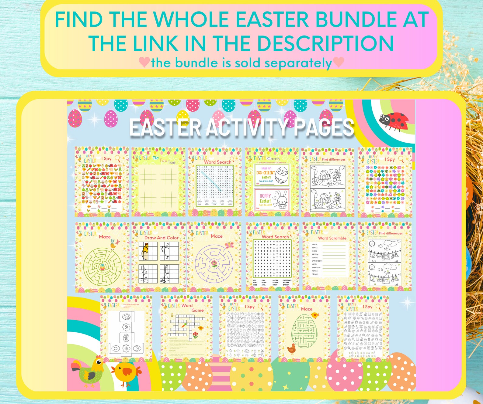 Easter Word Search Game Easter Game Printable Easter Activity for Kids ...