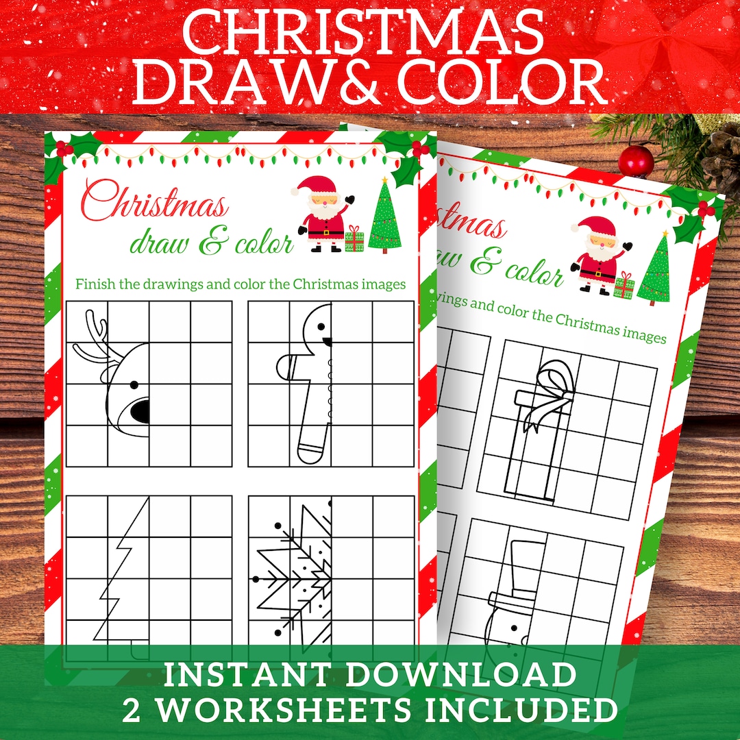 Christmas Drawing Game Kindergarten Christmas Games Christmas Activity ...