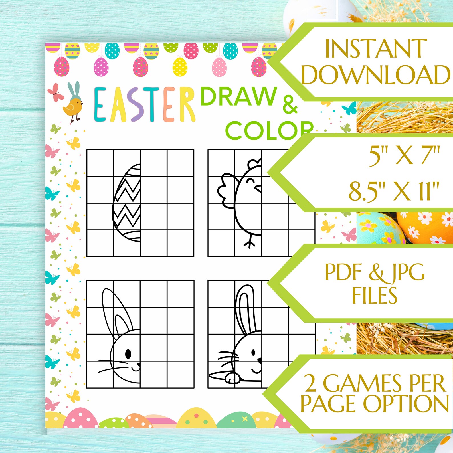Easter Coloring Easter Worksheet for Kids Easter Coloring Pages Easter ...