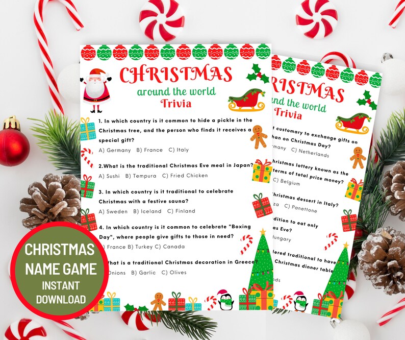 Christmas Game Xmas Game Christmas Party Printable Games Christmas ...
