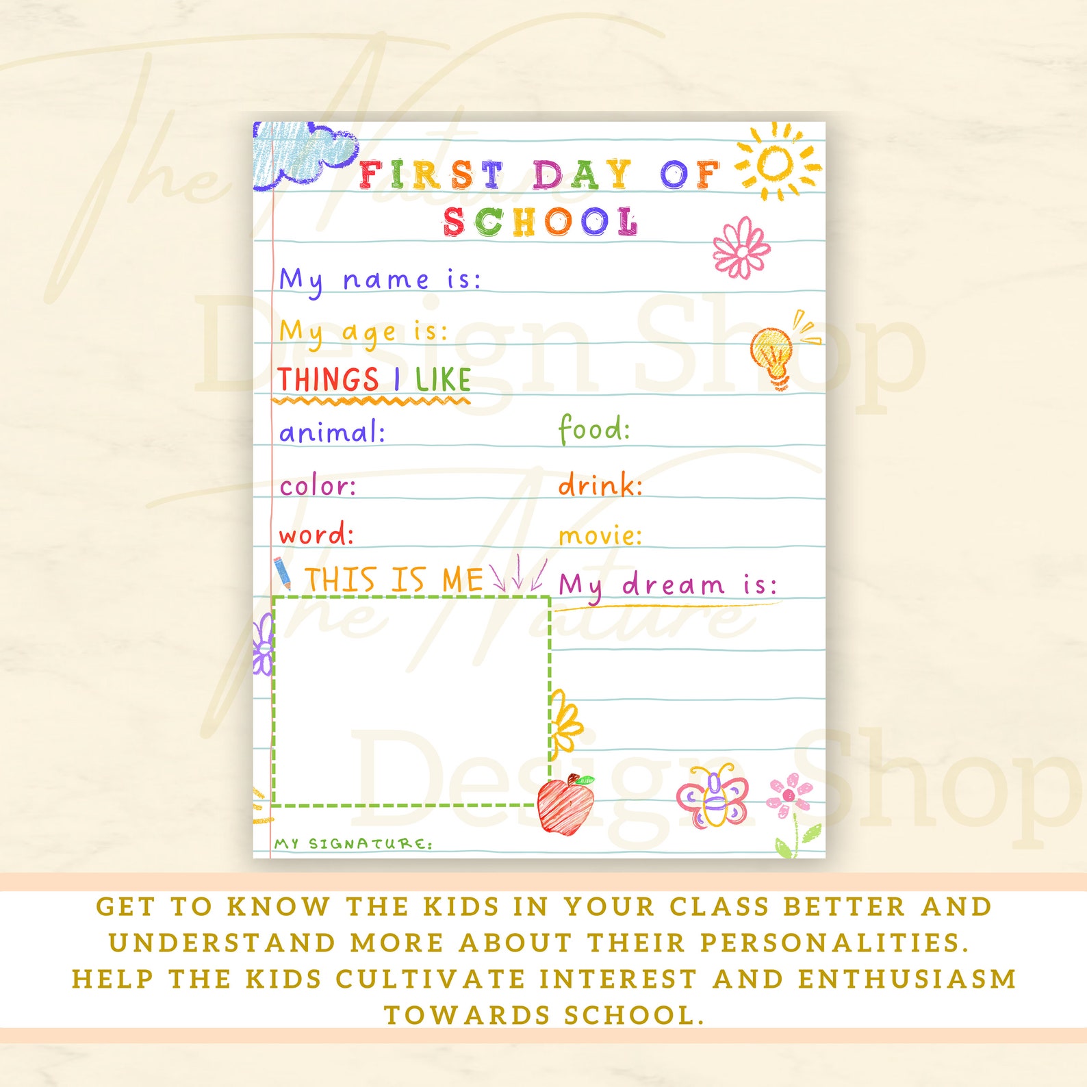 Meet the Student Letter Template Teacher Kindergarten First Day of ...