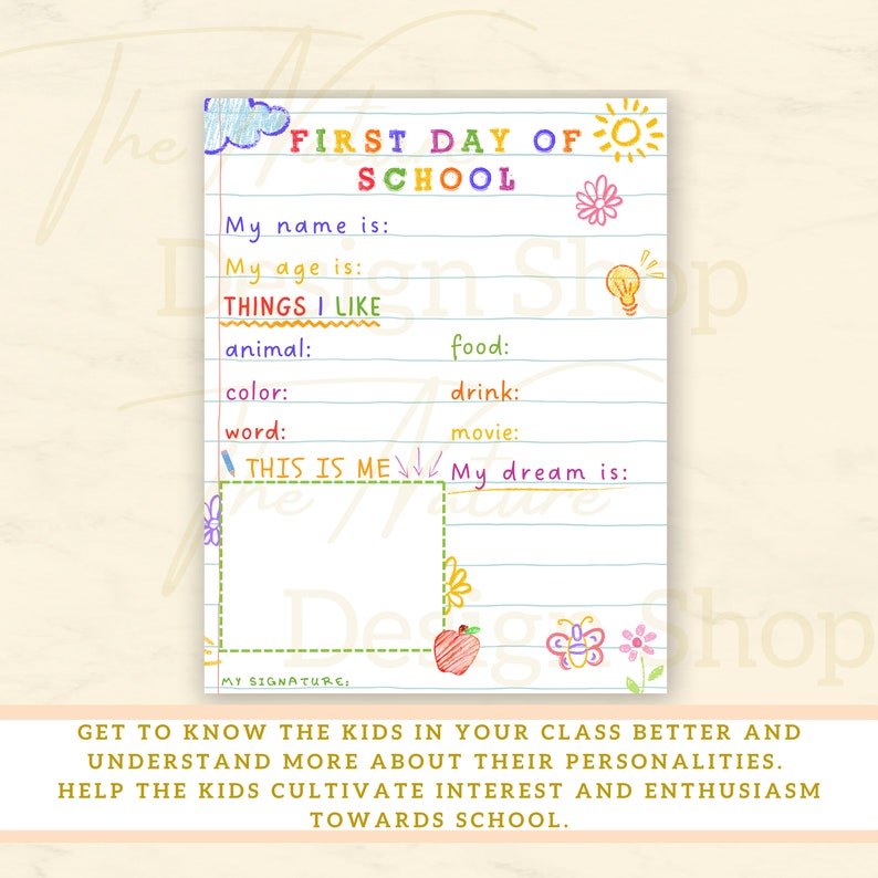 Meet the Student Letter Template Teacher Kindergarten First Day of ...