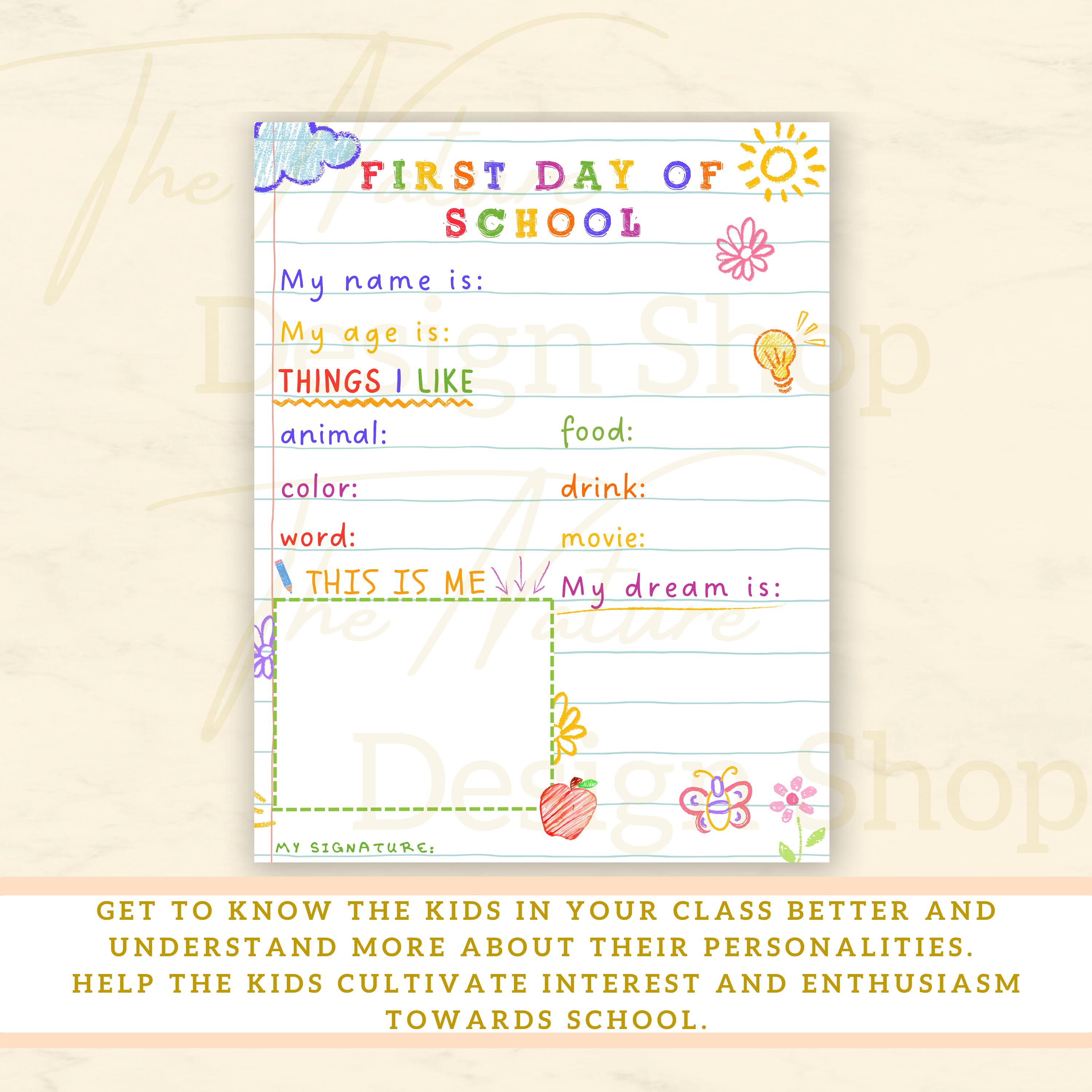 Meet the Student Letter Template Teacher Kindergarten First Day of ...