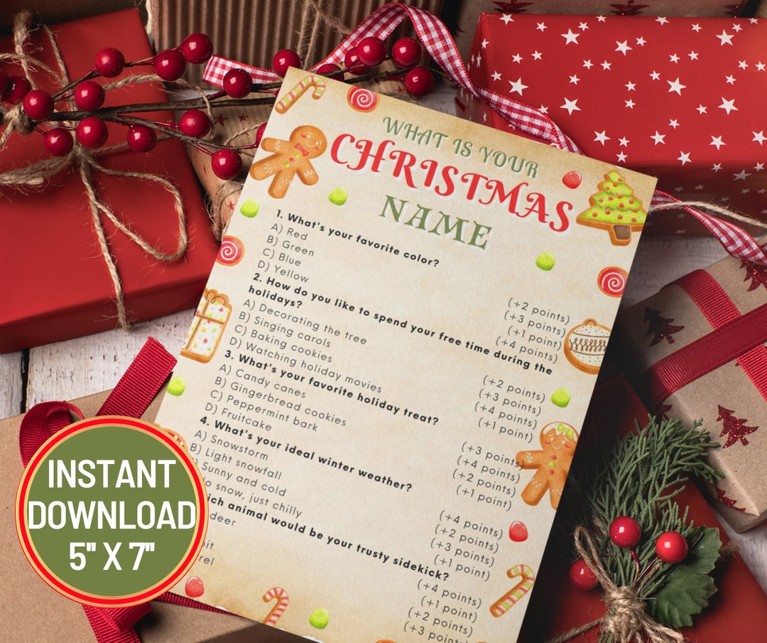 What is Your Christmas Name Game Xmas Party Games Classroom Zoom Games ...