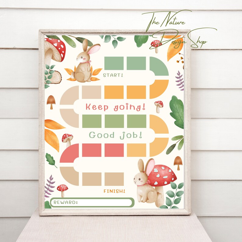Bunny Reward Chart for Toddler Reward Chart Printable Toddler Potty ...