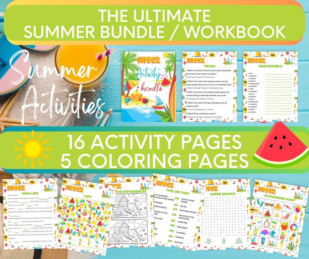 Kids Summer Games Kids Summer Activities Kids Bundle Summer Game Summer ...