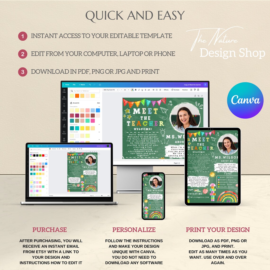 Meet the Teacher Editable Template Teacher Kindergarten Letter Template ...