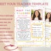 Meet the Teacher Editable Template Teacher Kindergarten Letter Template ...